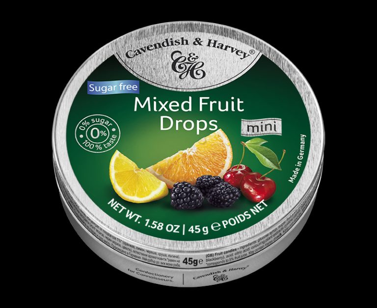 Mixed Fruit Drops Sugar Free 45g – Cavendish & Harvey